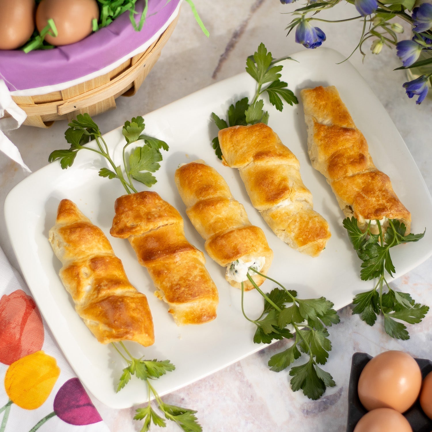 Stuffed Pastry Carrots
