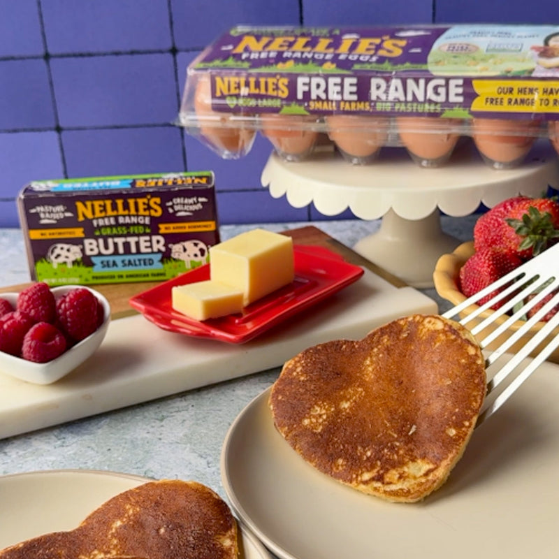 Heart-Shaped Pancakes – Nellie's Free Range
