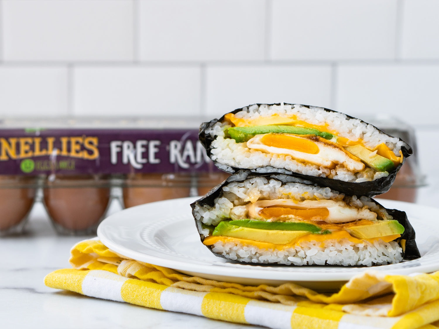 Egg and Rice Sandwich (Onigirazu) – Nellie's Free Range